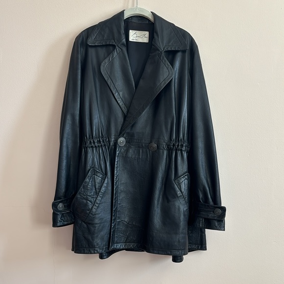 Byron Lars | Jackets & Coats | Byron Lars Leather Coat Vintage Black ...